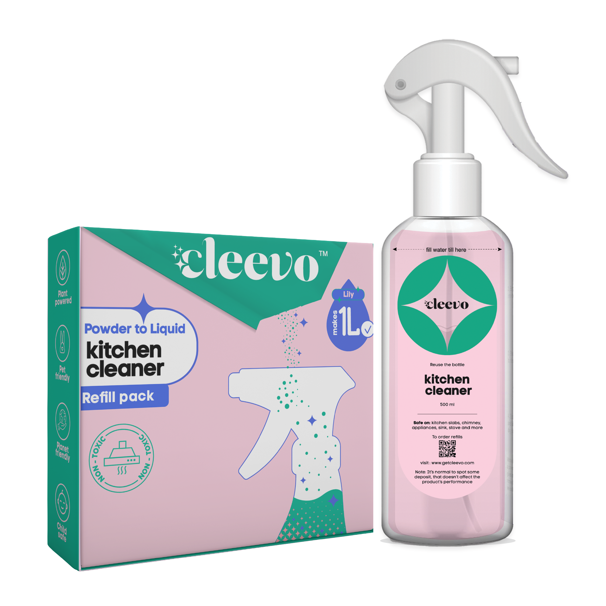 Kitchen Cleaner, Powder to Liquid – Cleevo