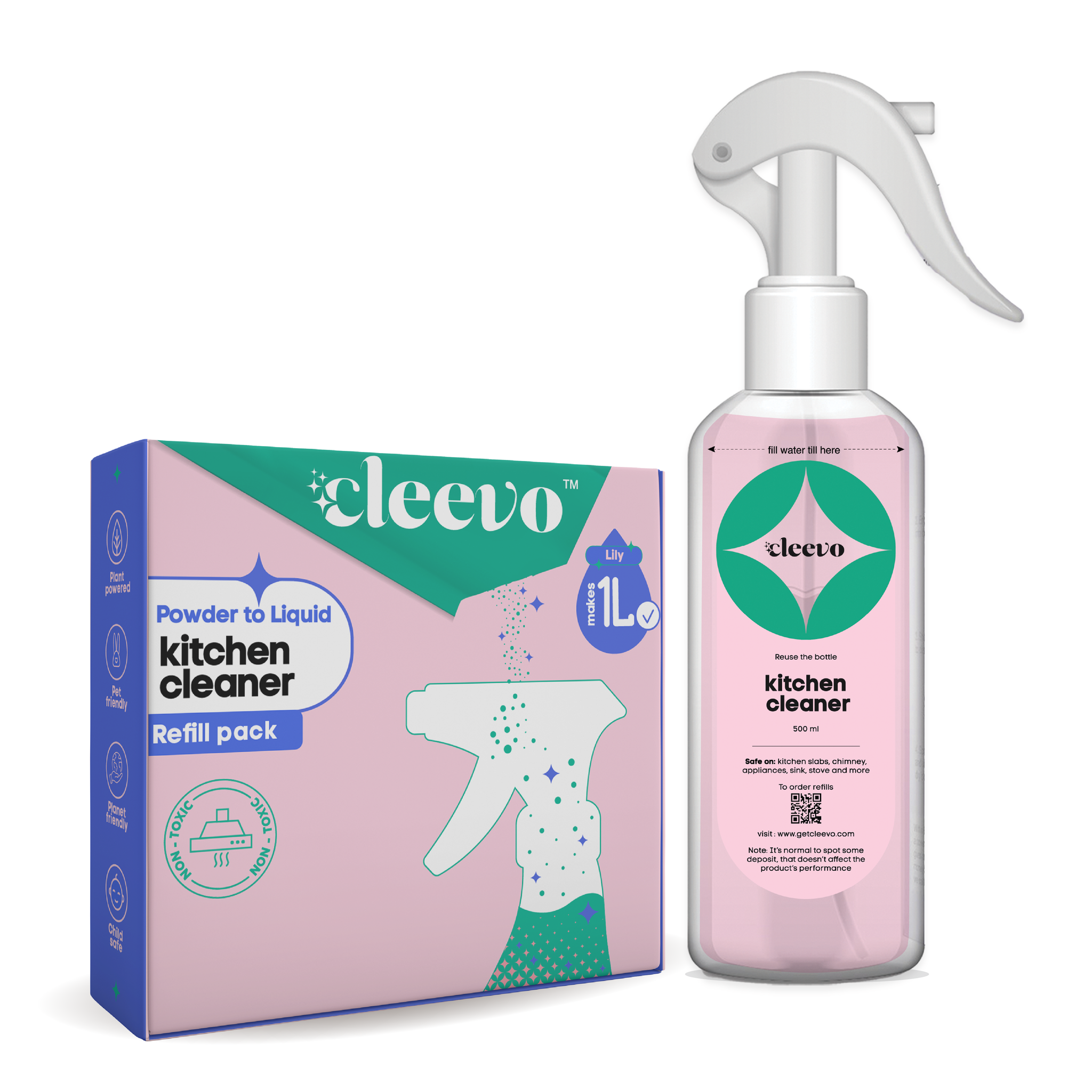 Kitchen Cleaner, Powder to Liquid – Cleevo